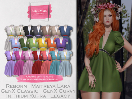 Second Life Marketplace - [COSMOS] Viola Summer Dress Colors / 20 ...